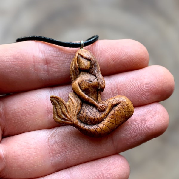 Carved Wood Mermaid - Etsy