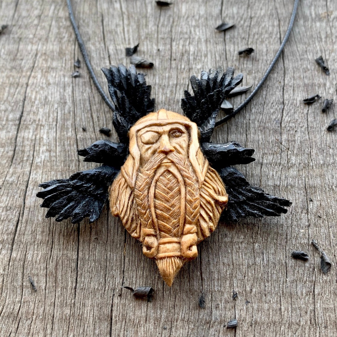 Odin Father of All Gods and His Ravens Huginn and Muninn - Etsy