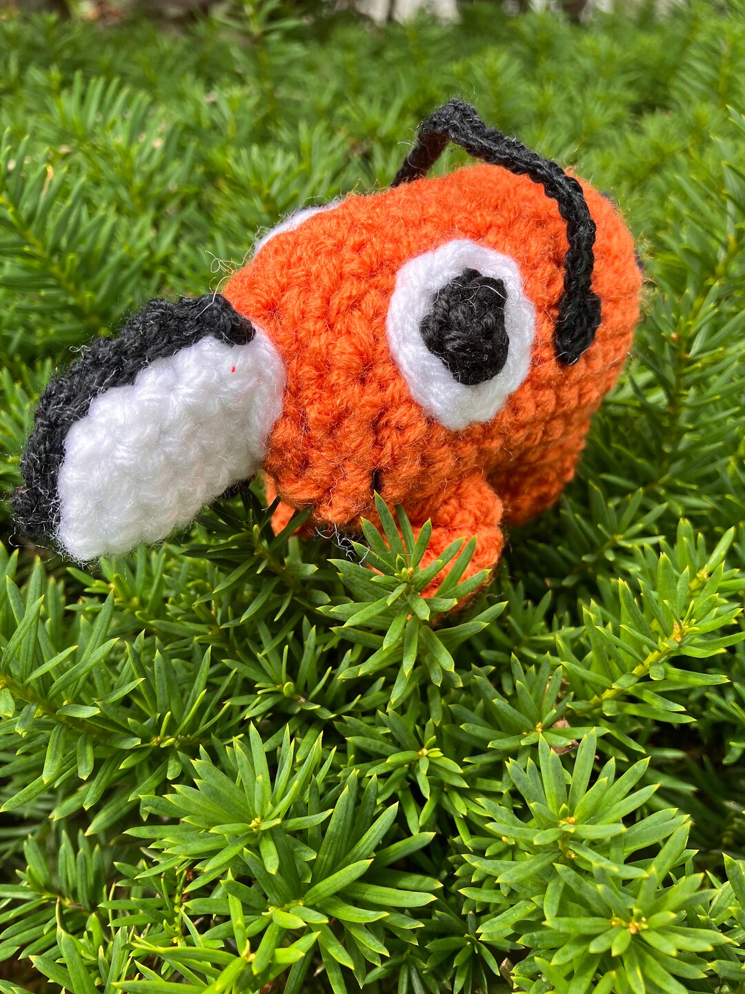 Amigurumi Crochet Chainsaw Man Pochita Handheld Plushie for Display ...