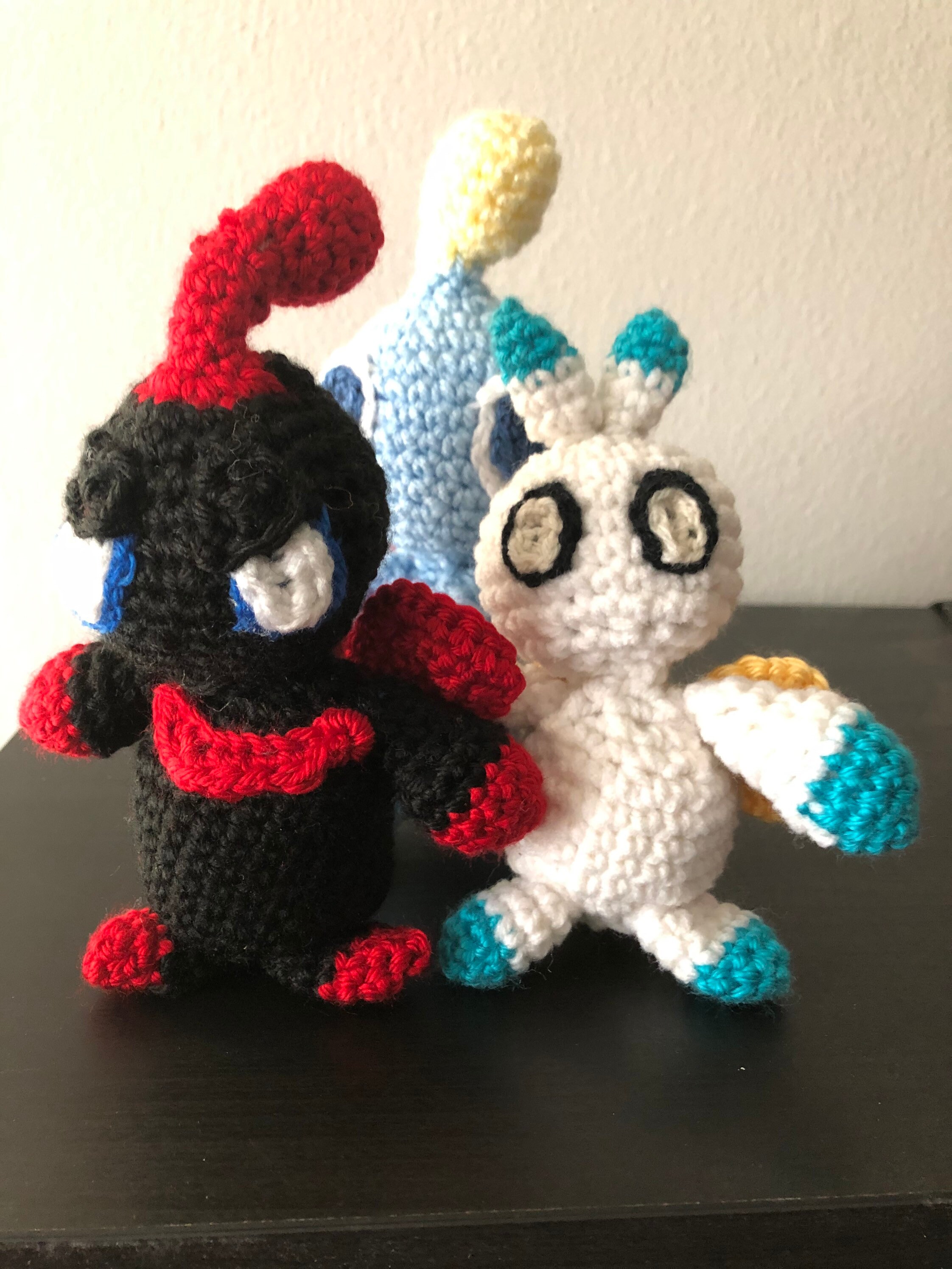 THREE DOLL SET Hero Dark Chao Neutral Chao Amigurumi Dolls | Etsy