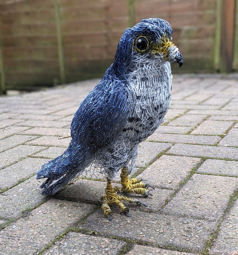 Wire Art Peregrine Falcon Birds of Prey Garden Art - Etsy