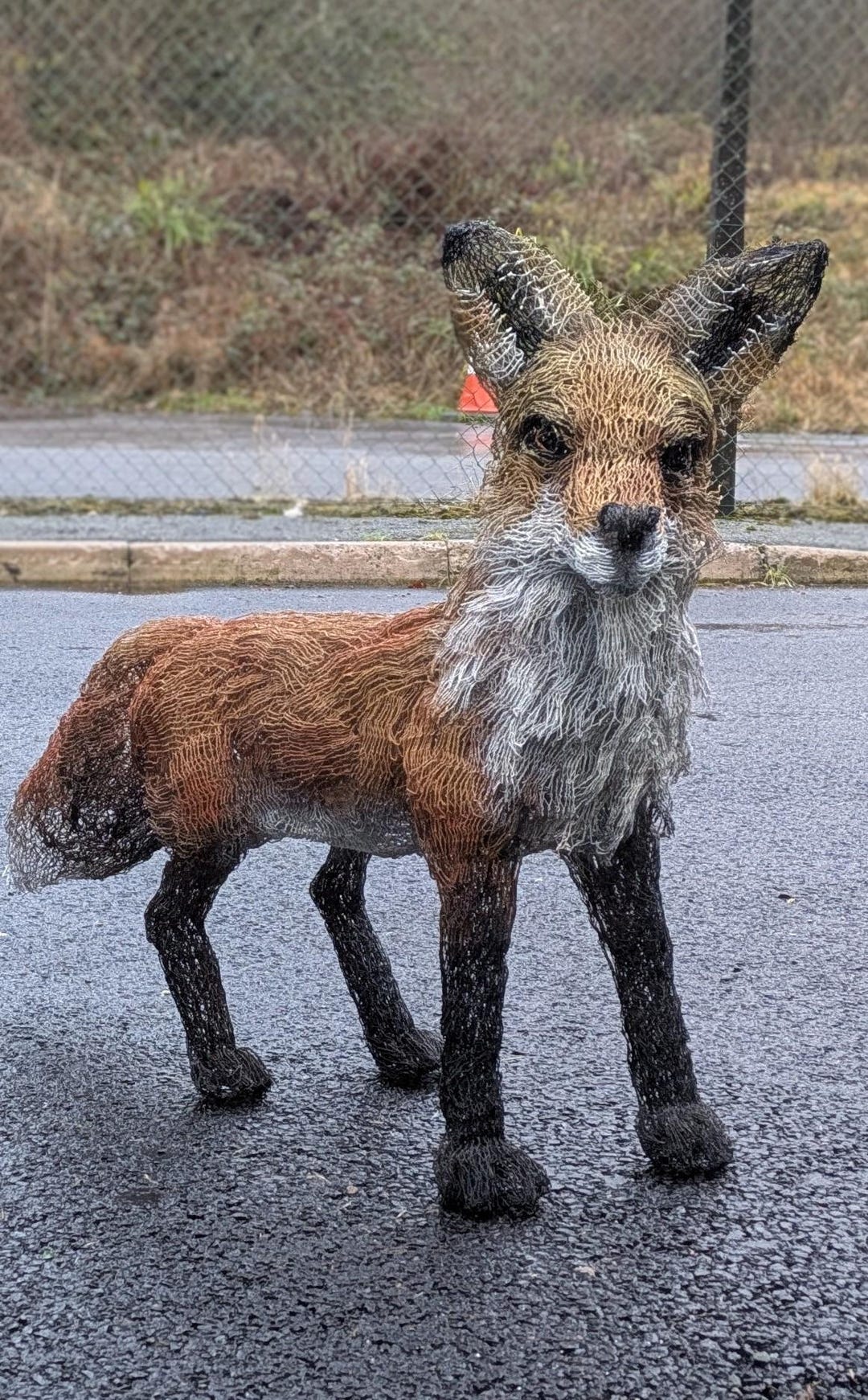 Wire Art Life Size Fox Sculpture - Etsy