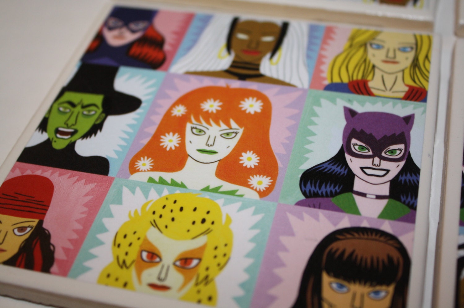 Superhero Gift/superhero Decor/cosplay Gift/drink Coasters/ceramic Tile ...