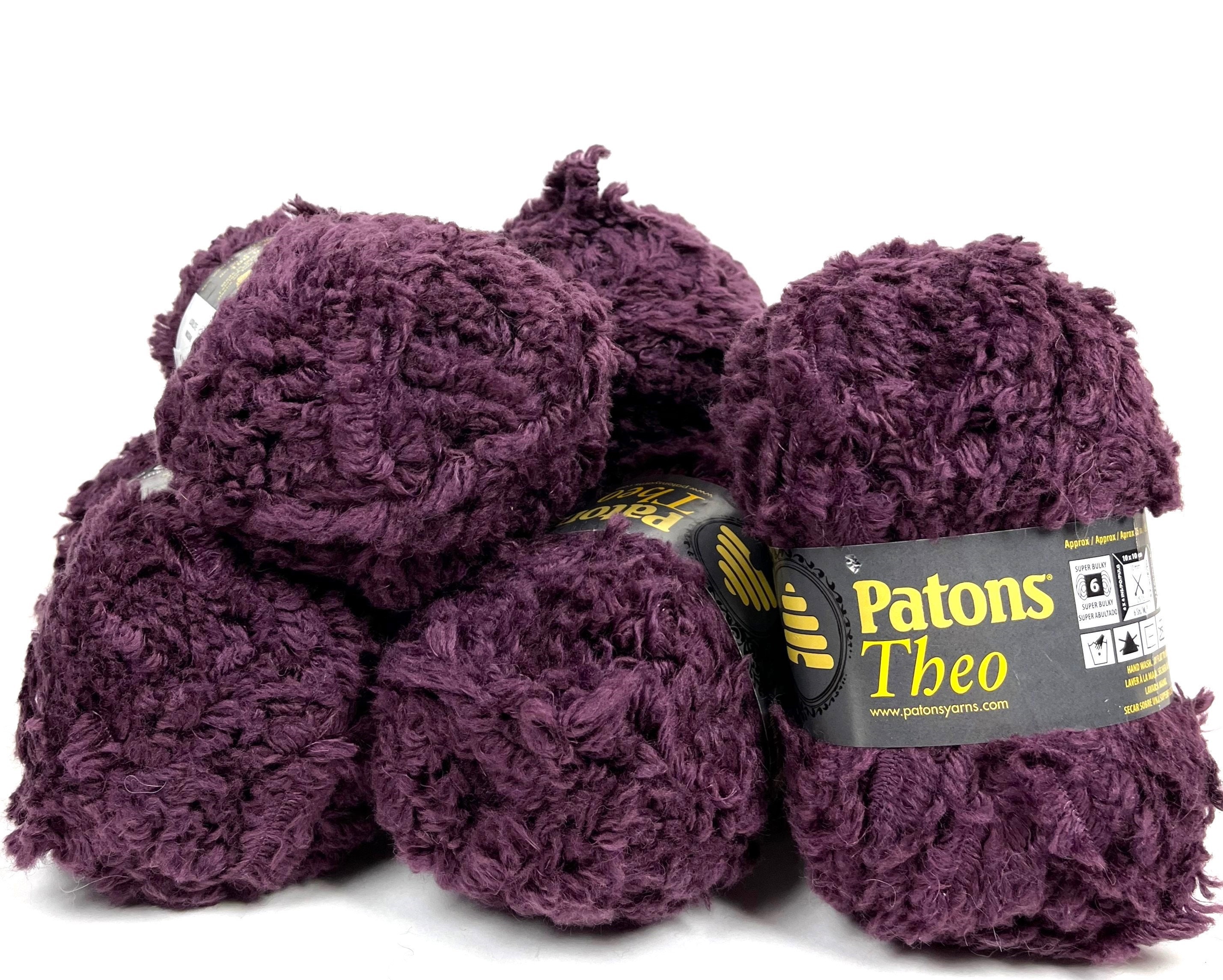 Patons Theo Yarn in Brindle - Super Bulky - Faux Fur Textured Yarn - Etsy