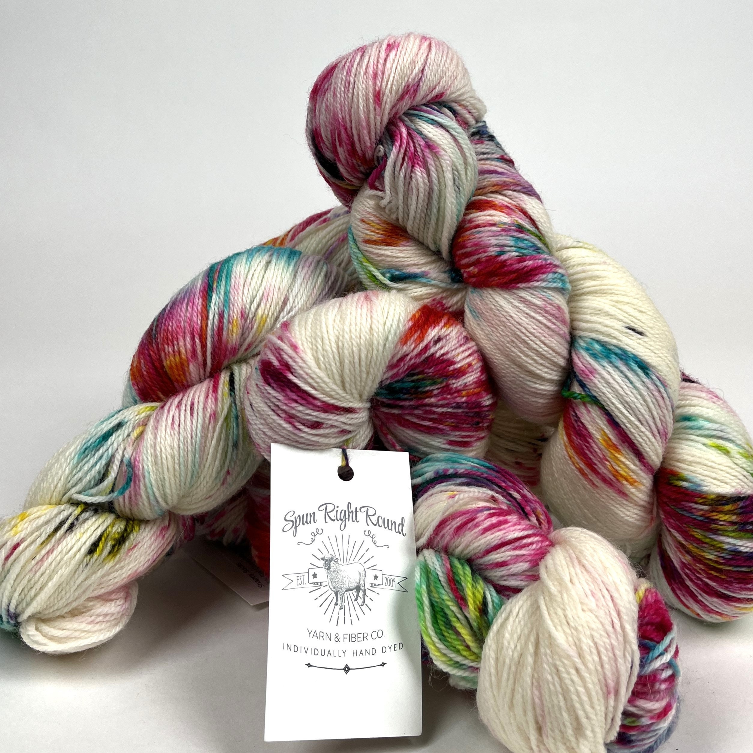 Spun Right Round Snappy Sock in Graffiti Colorway - 2-ply Sock Weight ...