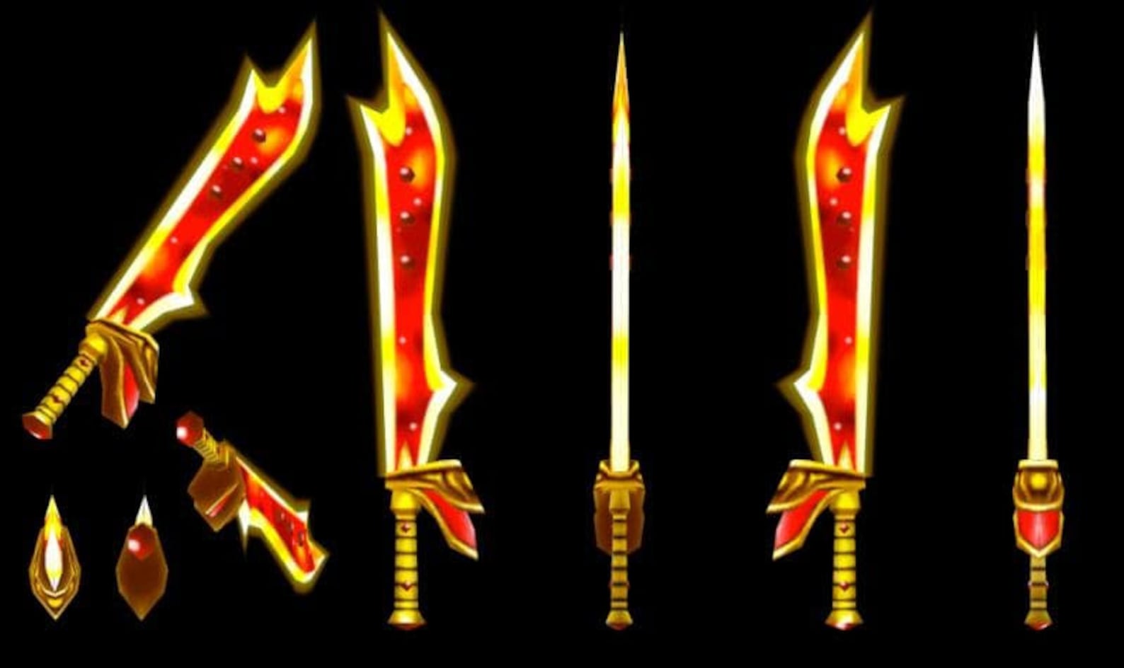 Fire and Ice Leds Sword Game Inspired | Etsy