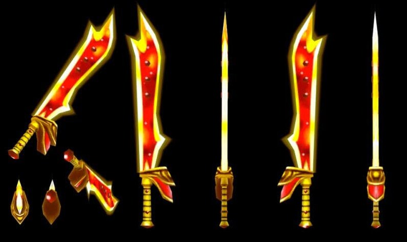 Fire and Ice Leds Sword Game Inspired | Etsy