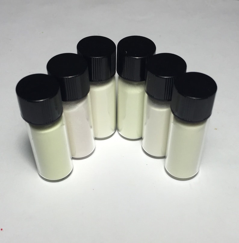 Glow in the Dark Europium Phosphorescent Powder 6 Pack - Etsy Canada