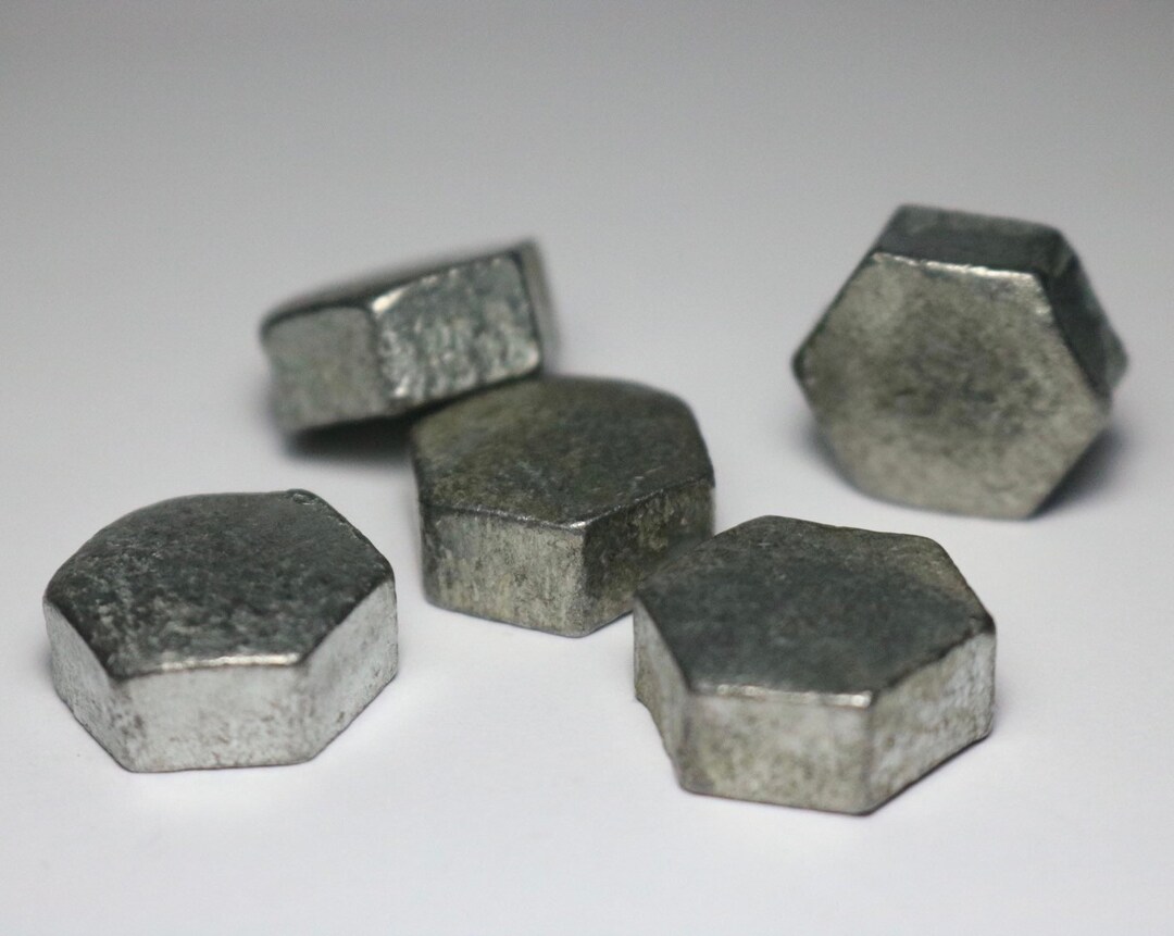 Five Zinc Metal Hexagons 99.99% Element 30 Zn Chemistry Sample Bulk - Etsy