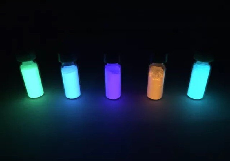 Glow in the dark Europium phosphorescent Powder 5 Pack | Etsy
