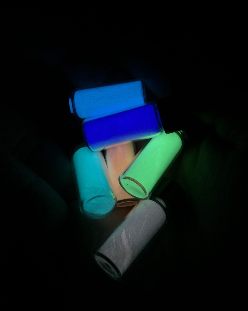 Glow in the Dark Europium Phosphorescent Powder 6 Pack - Etsy Canada