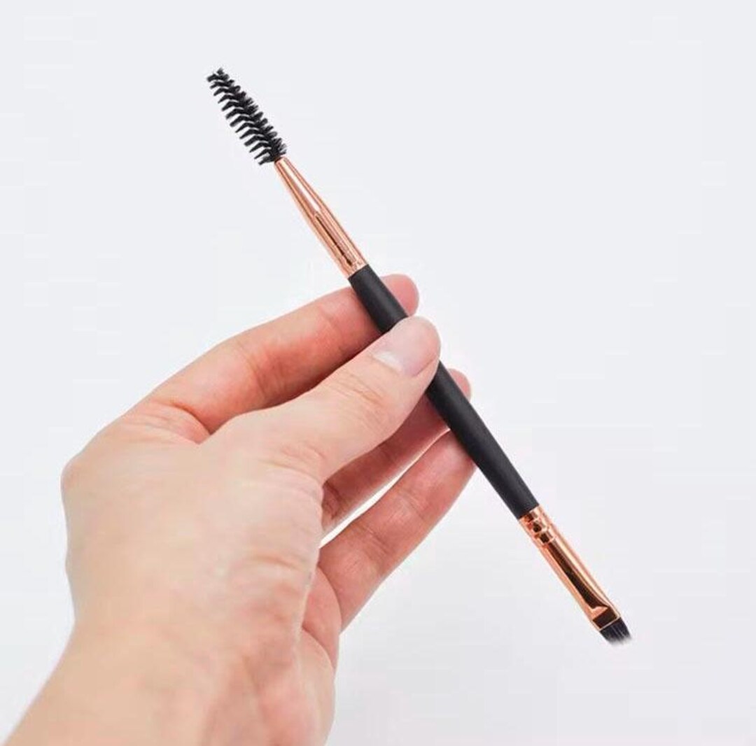 Dual End Angled Eye Brow Liner Spoolie Pro Brush Vegan Cruelty Free Makeup Powder Tool Cosmetic ...