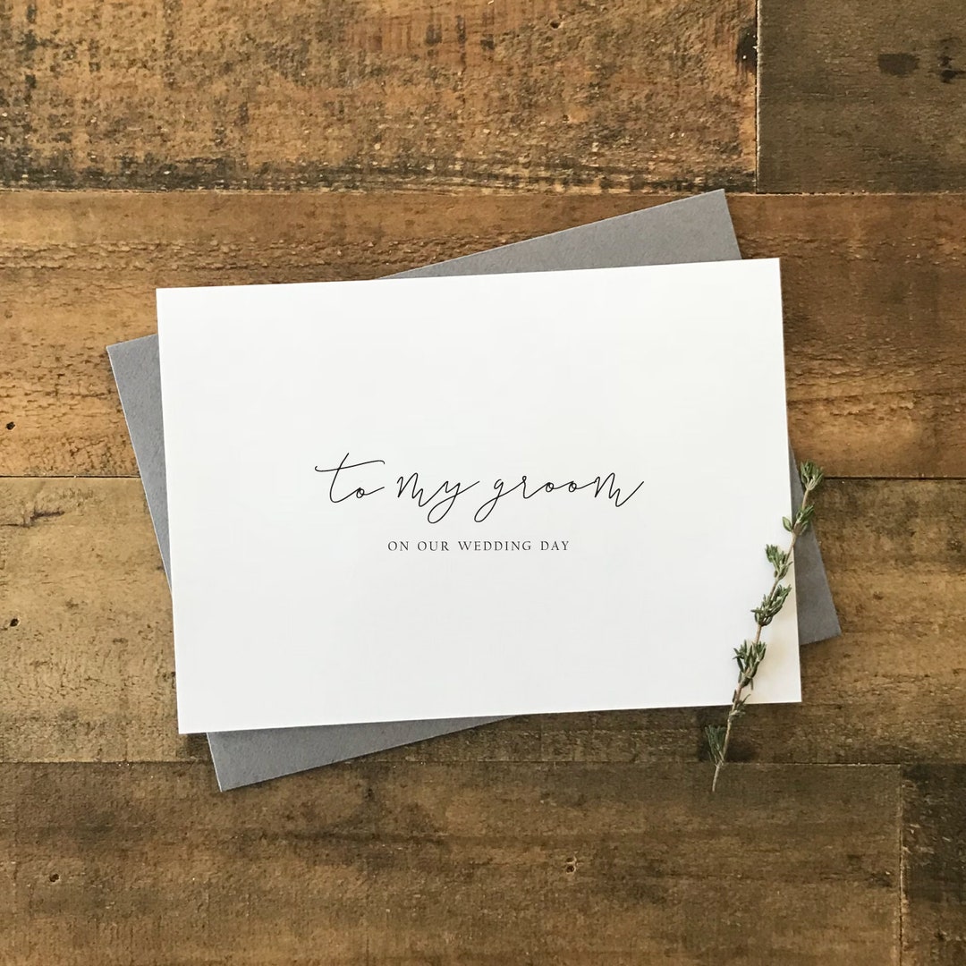 Card to Groom From Bride Groom Card Wedding Day Card Card From Bride ...