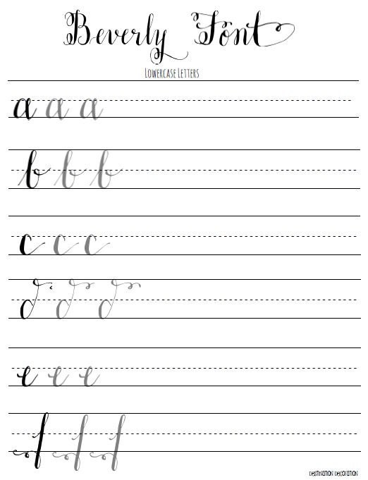 Modern Calligraphy Practice Worksheets Uppercase and | Etsy