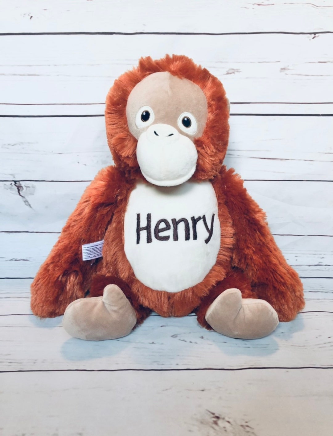 Personalized Monkey, Birth Stats Monkey Stuffy, Birth Info Orangutan ...