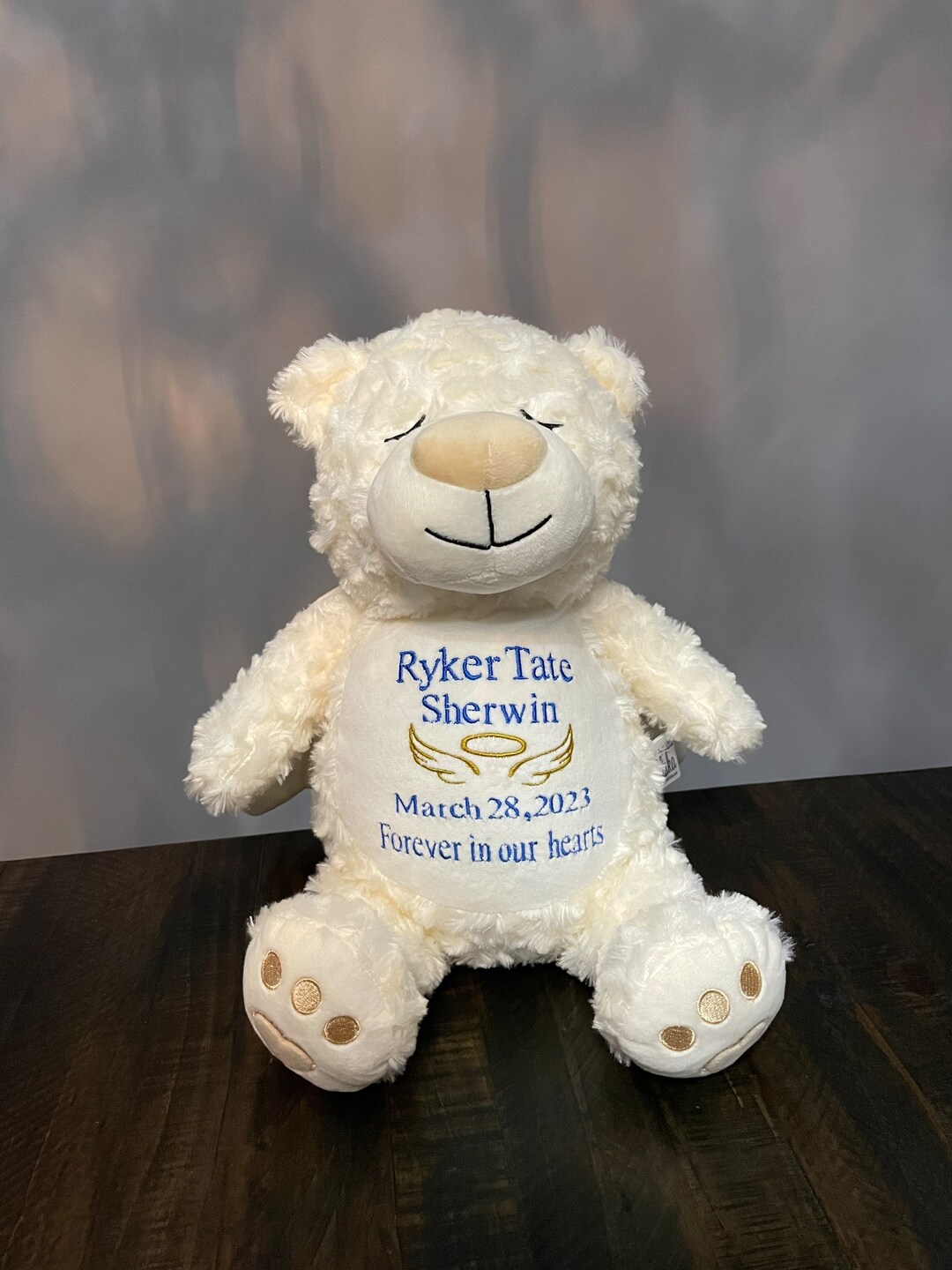 Memorial Teddy Bear, Baby Memorial Gift, Stillborn Momento, Miscarriage ...