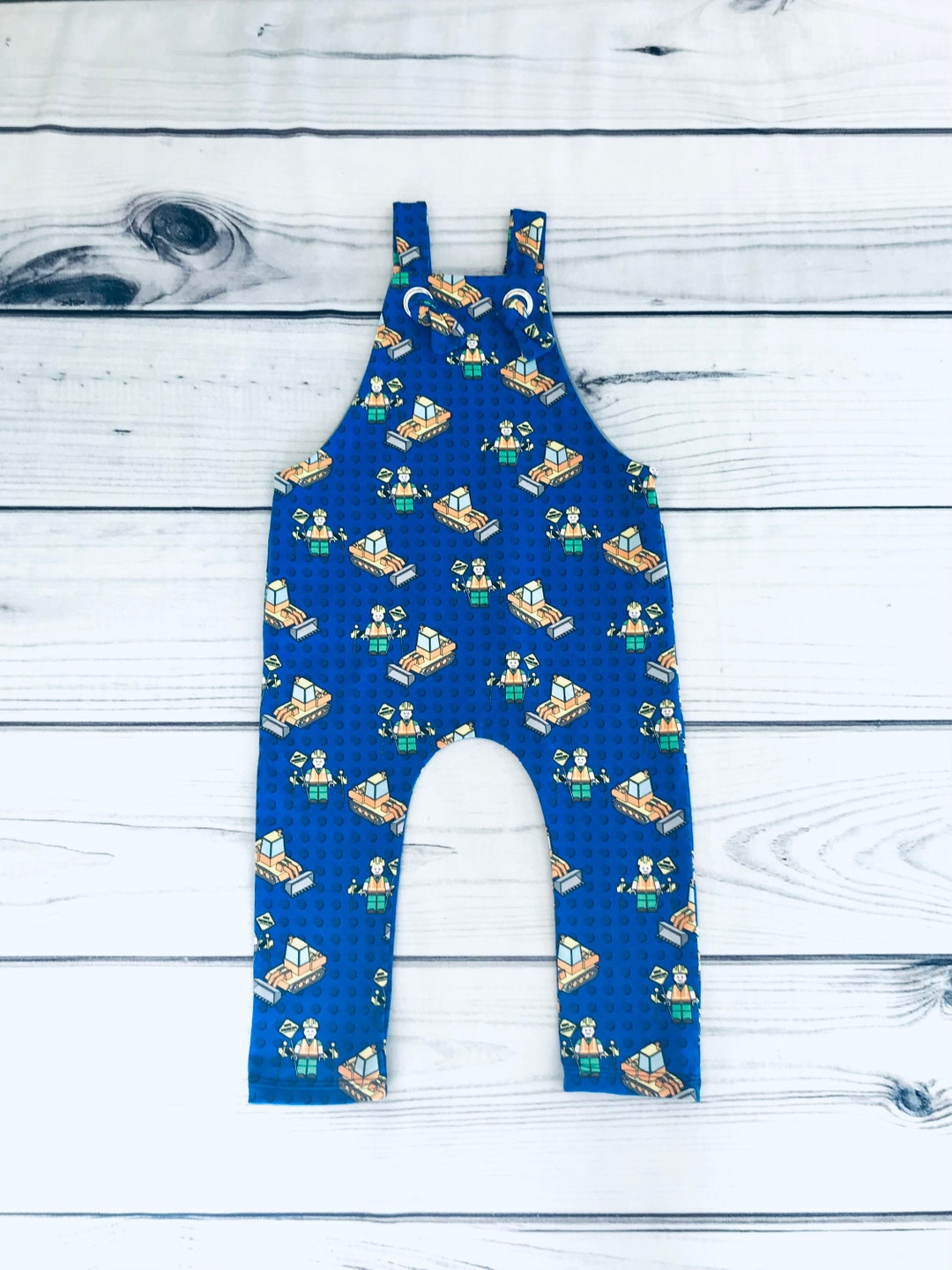 Construction Romper Baby Boy, Lego Man Knotted Overalls, Baby Boy ...