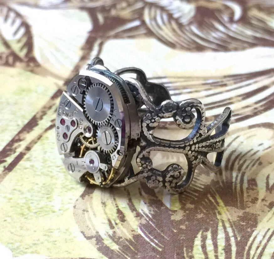 Customized Bulova Watch Movement Ring - Etsy