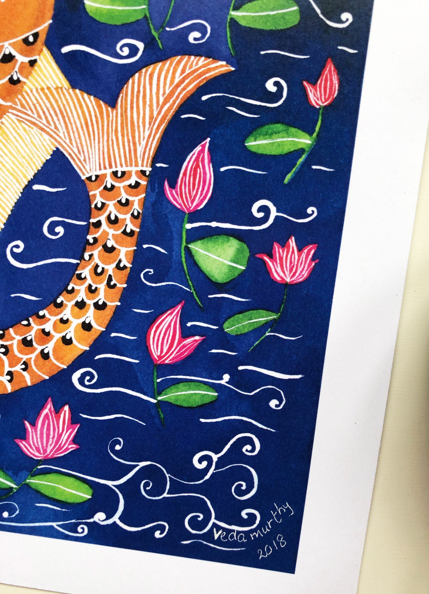 Matsya (fish) Avatar, Dashaavatars of Lord Vishnu, Fish Painting ...