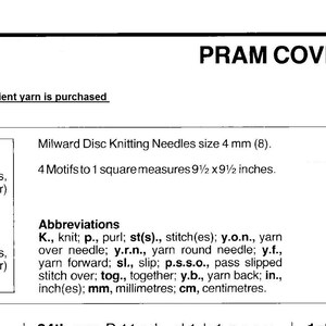 Baby Pram & Cot Cover/blanket Shawl PDF Knitting Pattern DK in English ...