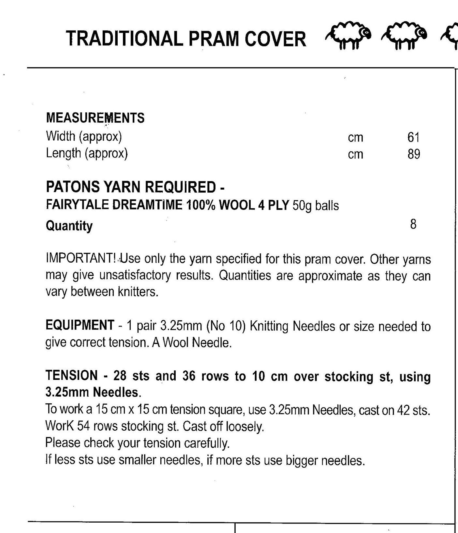 Baby Traditional Blanket/pram Cover Knitting Pattern Roses and Leaves ...