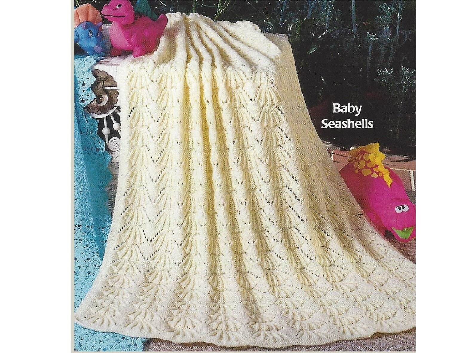 Baby Blanket/shawl PDF Knitting Pattern "seashells" DK or 4ply in ...