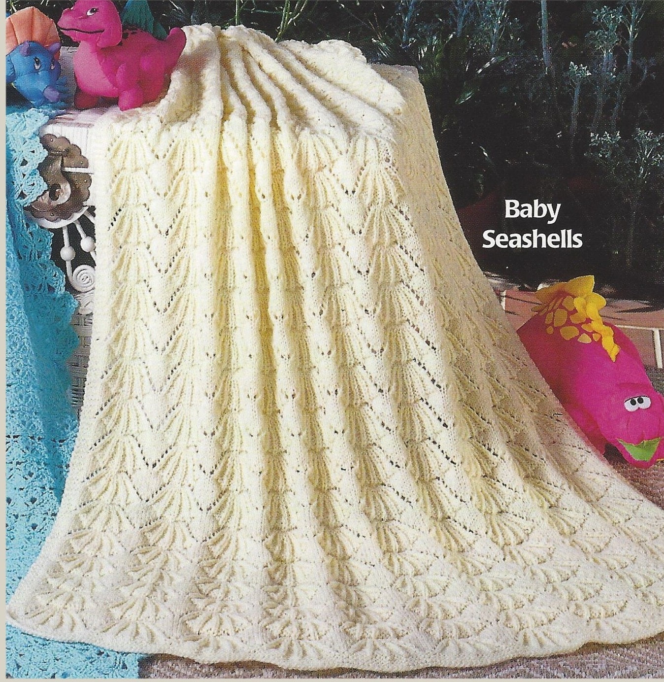 Baby Blanket/shawl PDF Knitting Pattern "seashells" DK or 4ply in ...