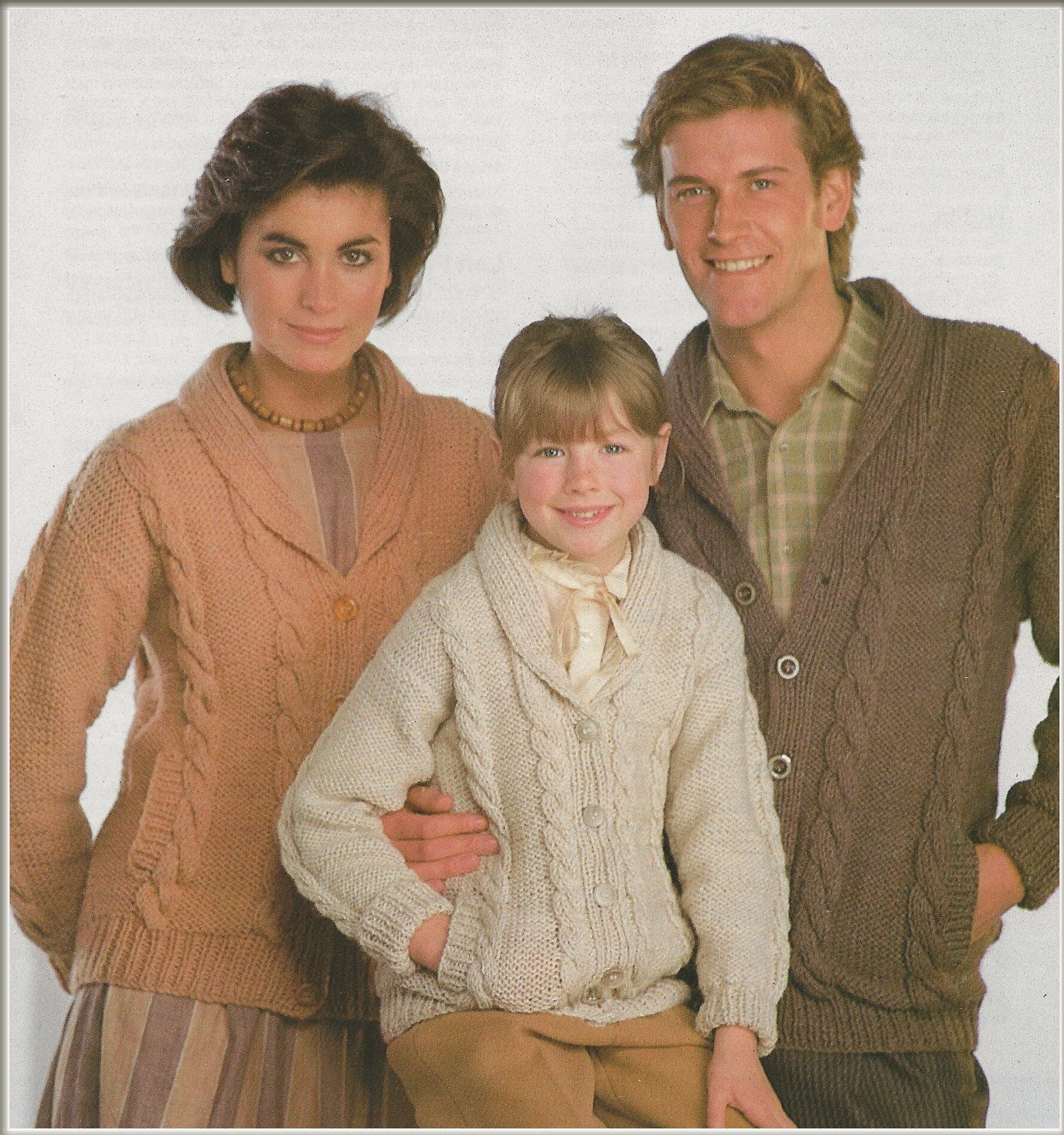 Chunky Family Jackets Knitting Pattern With Collar (26-46") (PDF ...