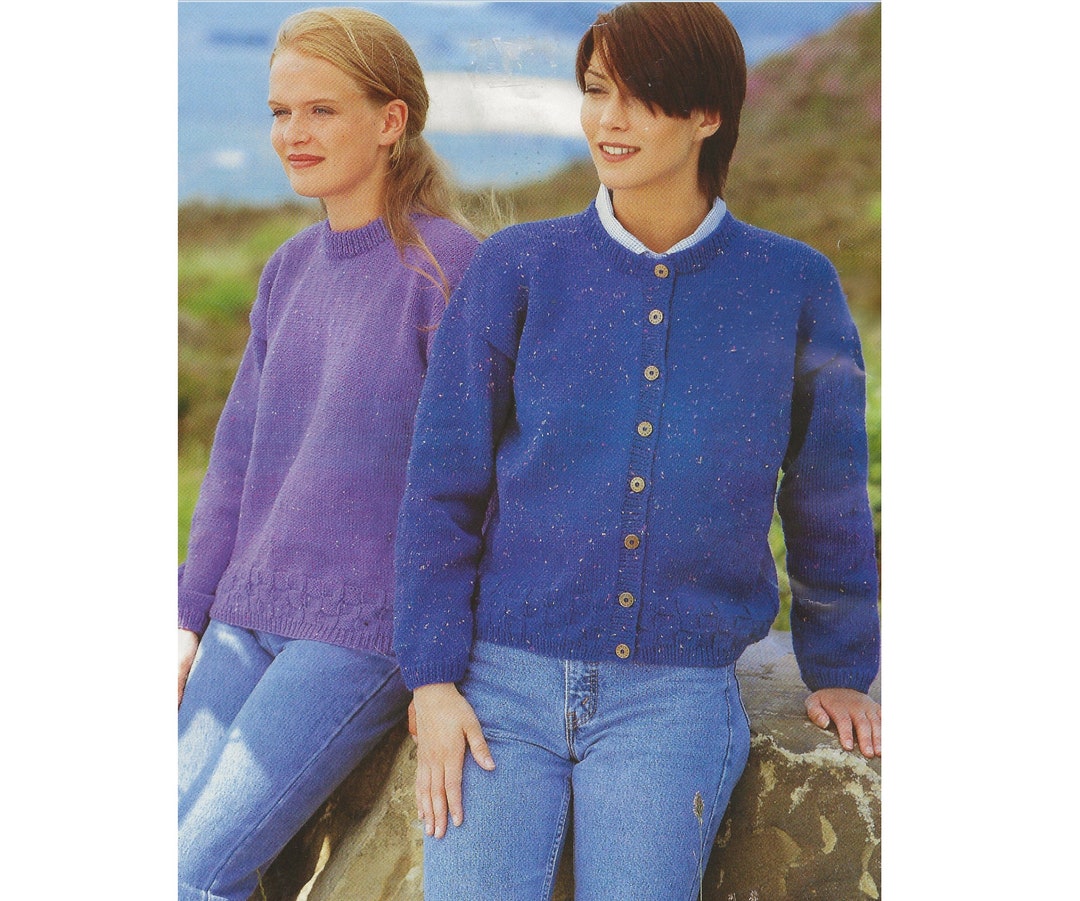 Ladies Easy Knit Classic Cardigan & Sweater PDF Knitting Pattern DK 28 ...