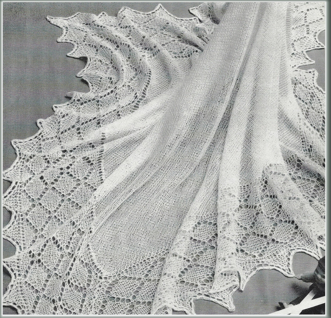 Baby Heirloom Shawl PDF Knitting Pattern 2ply 50 X 50" in English 993 ...