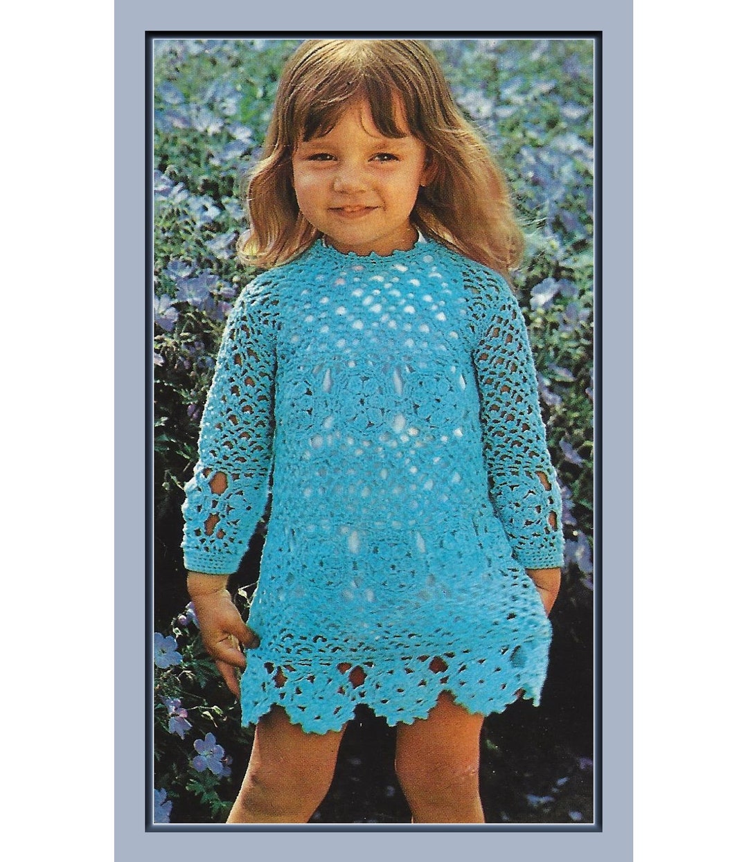 Gorgeous Girls Crochet Dress Pattern in 4ply 21-25" PDF 695 - Etsy