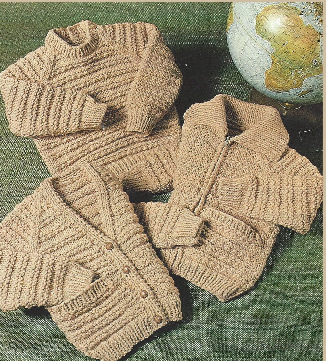 Easy Knit Chunky PDF Knitting Pattern Jacket Cardigan Sweater - Etsy UK