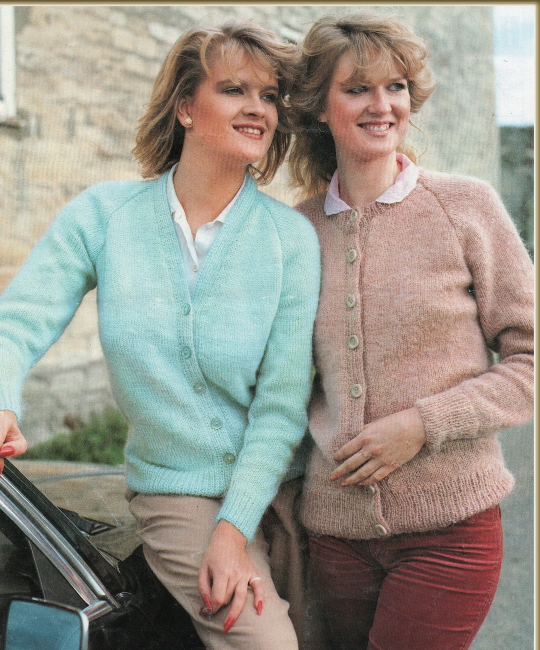 Ladies Easy Knit Cardigans With Raglan Sleeves Knitting Pattern DK 30 ...