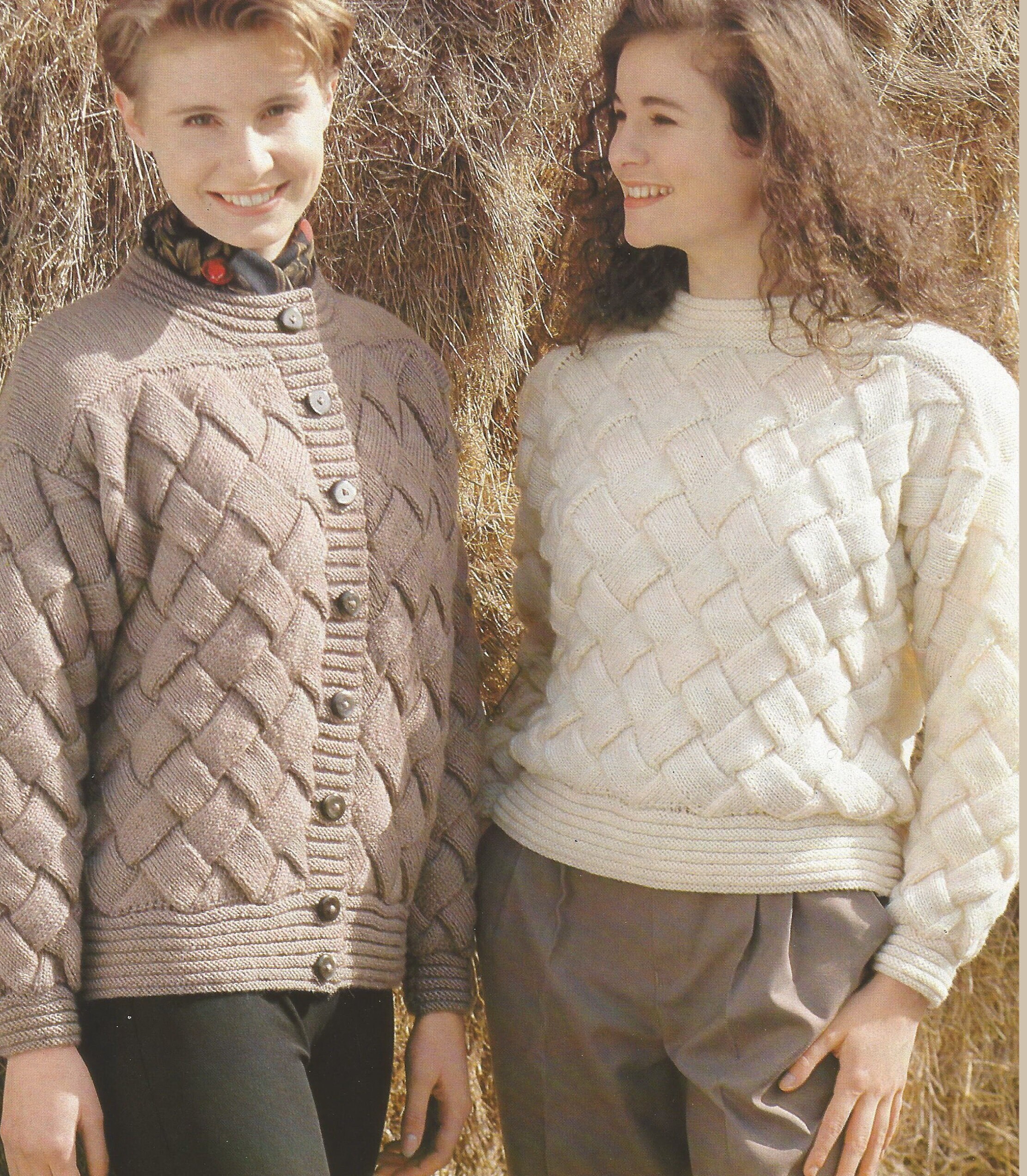 Ladies Entrelac Jacket and Sweater PDF Knitting Pattern in DK 30-40" in ...
