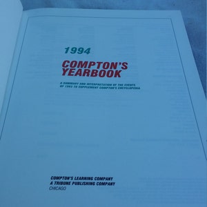 6 Volumes of Comptom's Annual Year Book - Etsy