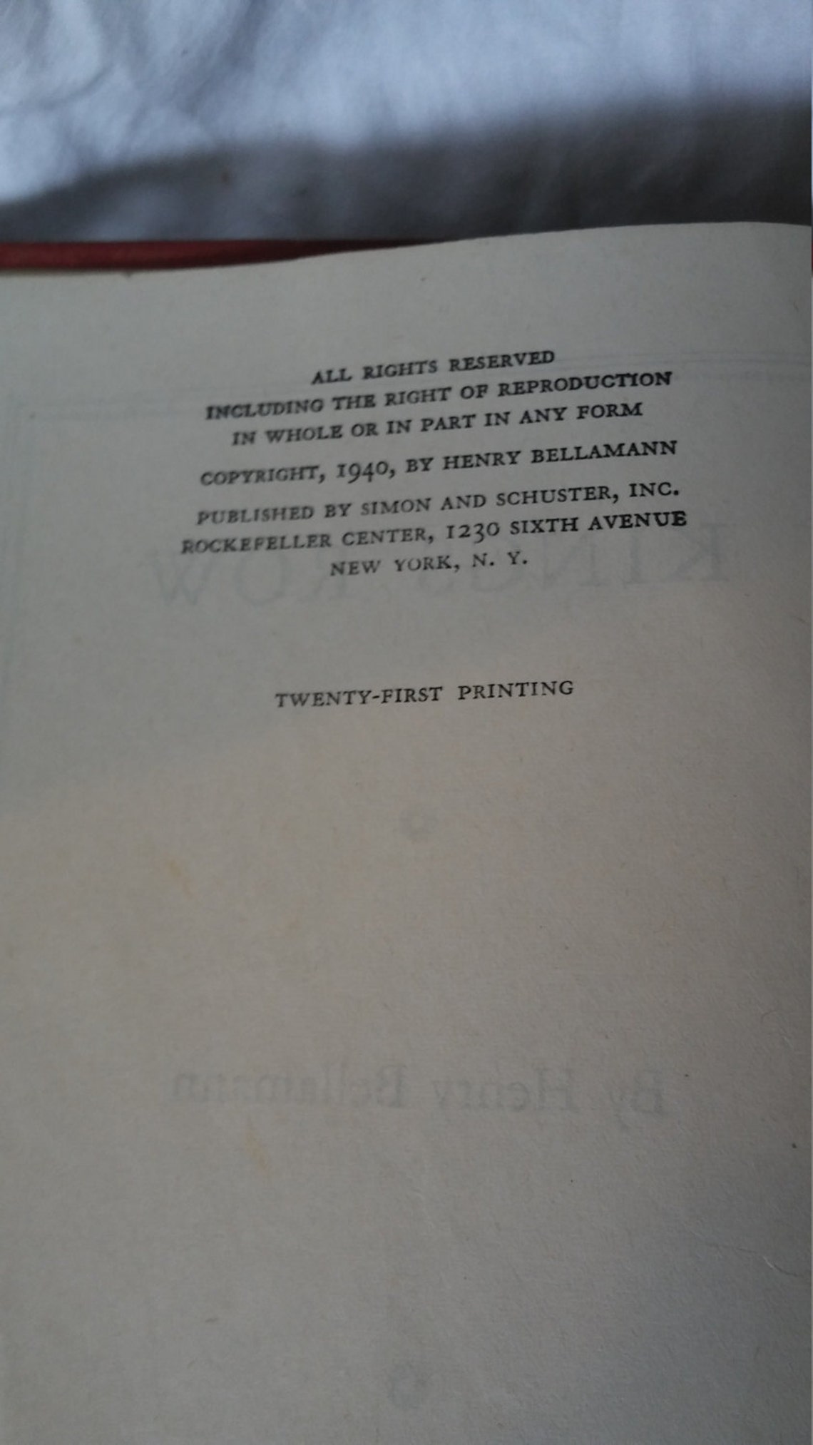 First Edition of Kings Row by Henry Bellamann - Etsy