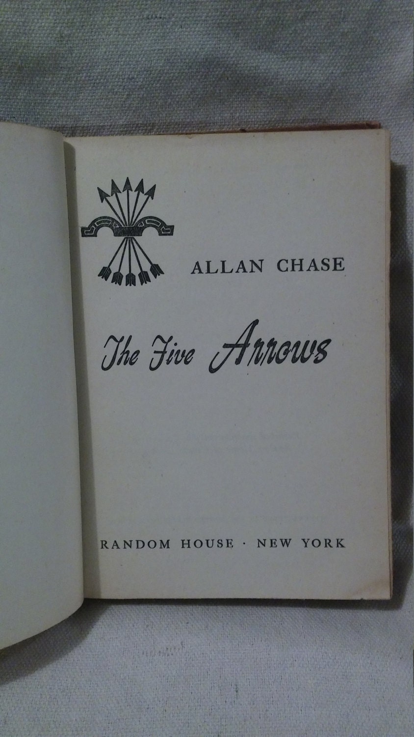 1944 First Edition the Five Arrows by Allan Chase - Etsy
