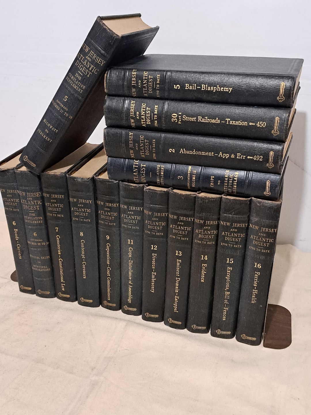 16 Antique Atlanic Digest Law Books - Etsy