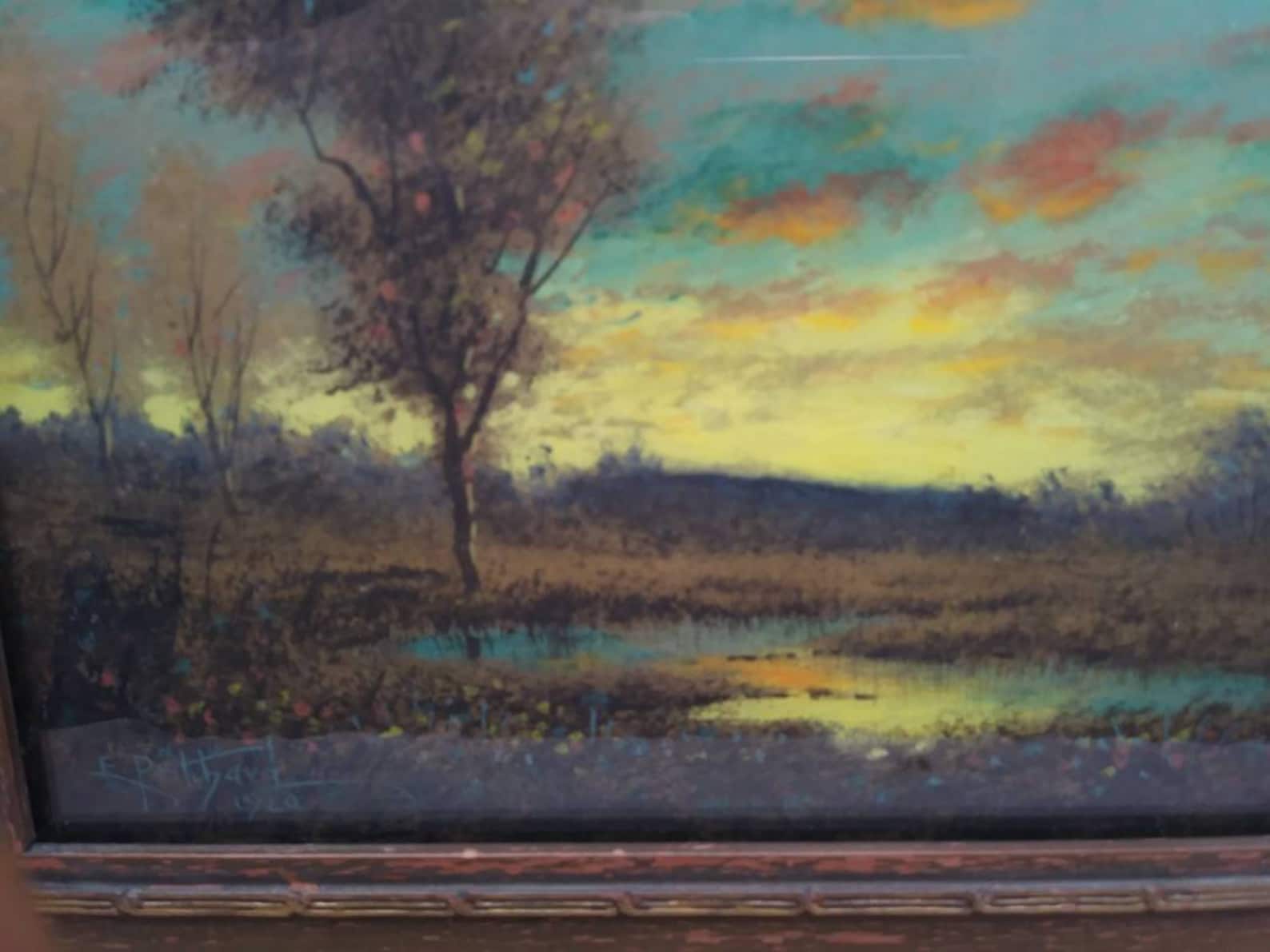 Origial Edward Pritchard Signed, Dated and Dedicated Pastel Landscape ...