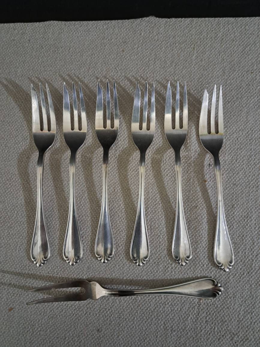 Antique Martin Silver Cake Forks - Etsy