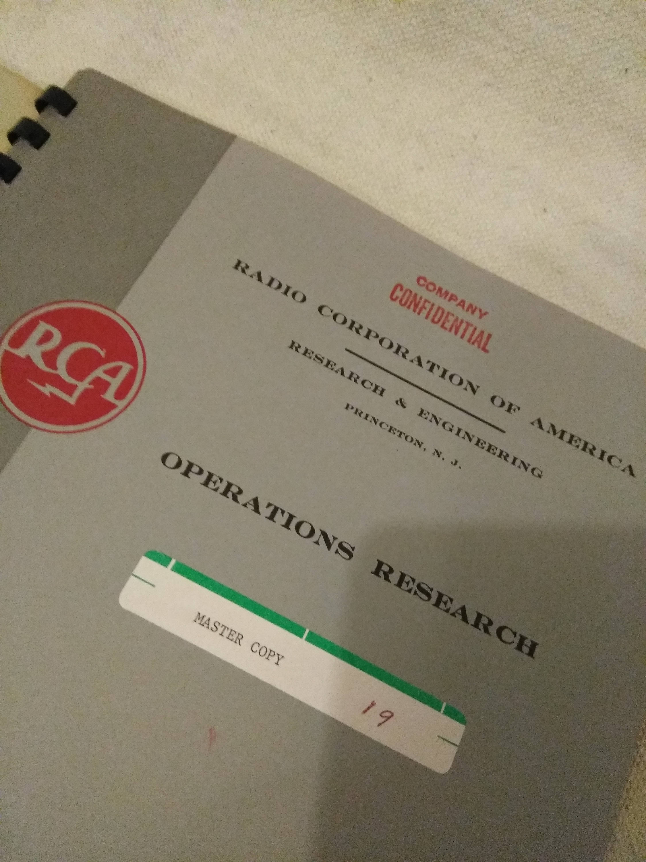 5 Authentic RCA Radio Corporation of America Research and Engineering ...