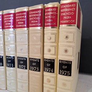 10 Volumes of Standard Reference Encyclopedia Yearbooks 1966 to 1975 - Etsy