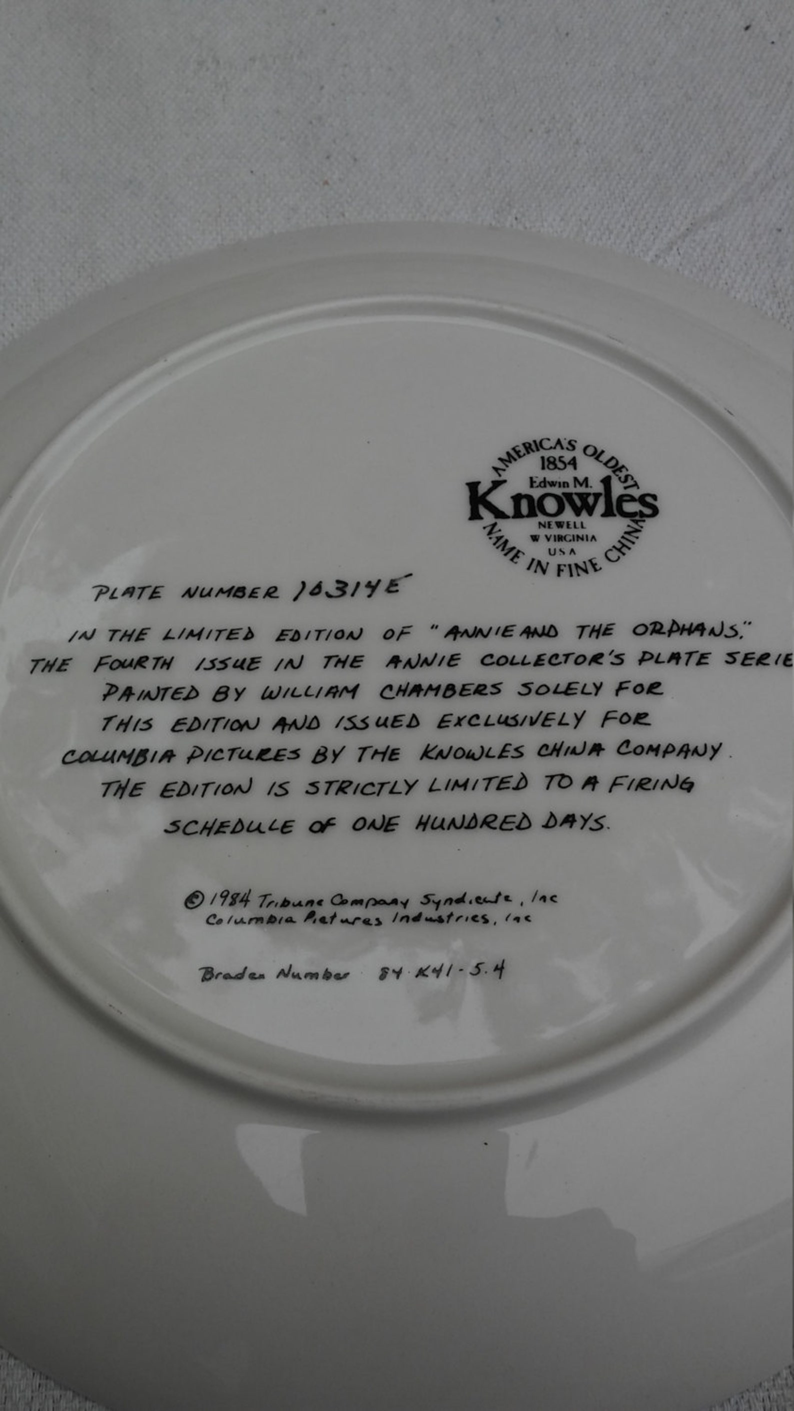 Complete Annie Plate Collection by Knowles Fine Porclelain - Etsy