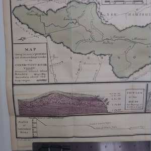 1832 Geographic Formation Map of the Connecticut River Valley by A ...