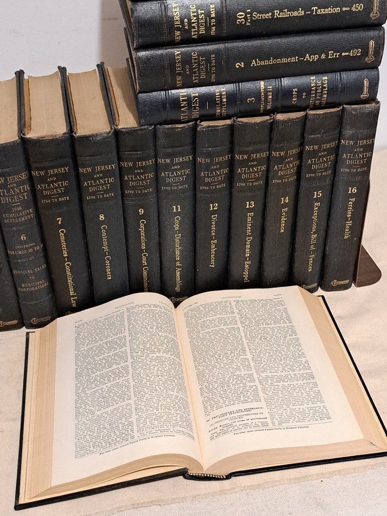 16 Antique Atlanic Digest Law Books - Etsy
