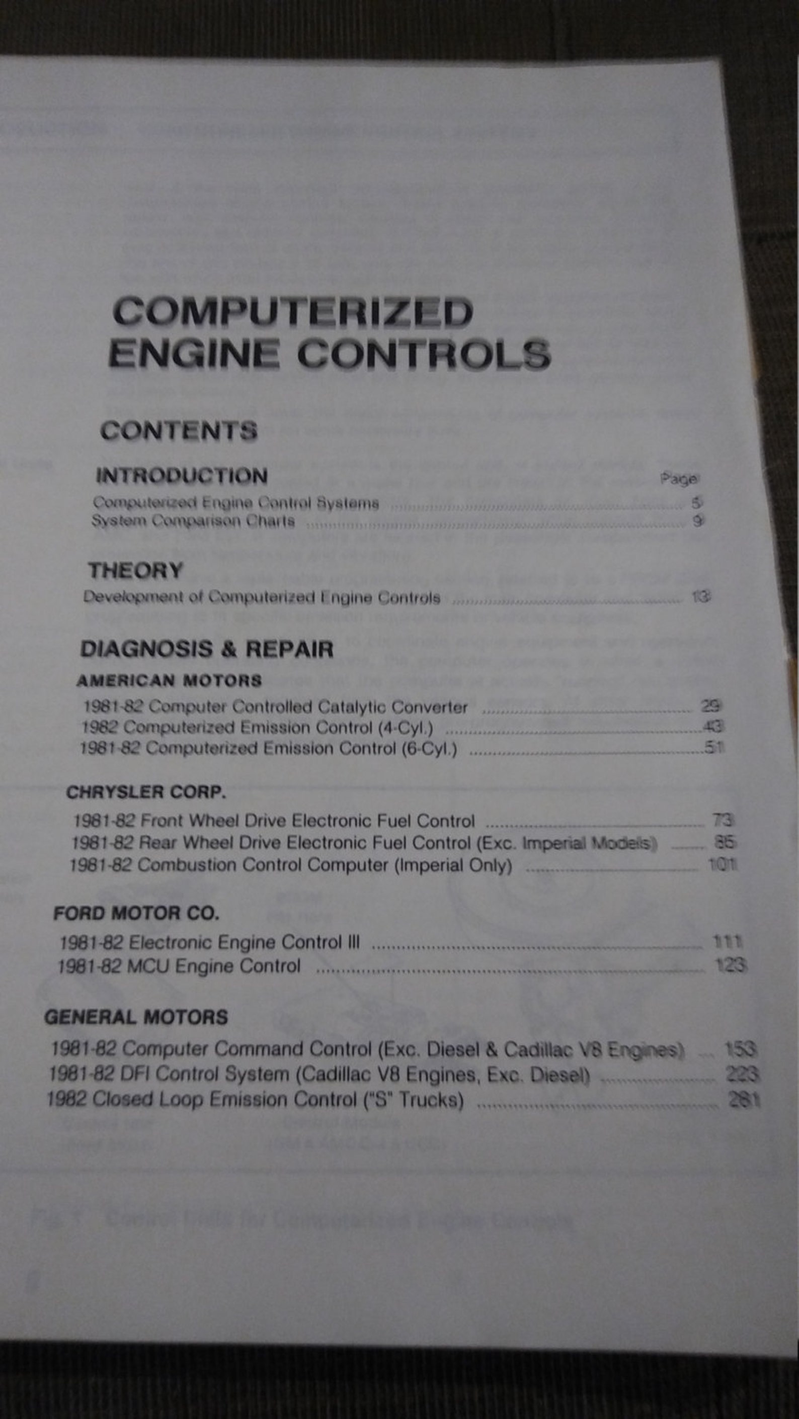 1982 Mitchell Computerized Engine Controls Manual - Etsy