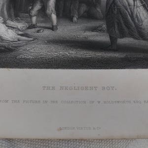 1868 the Negligent Boy an Etching of a Painting by W Mulready - Etsy