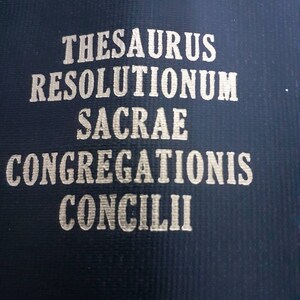 Rare Collection of the Acts of the Roman Congregation Published in ...