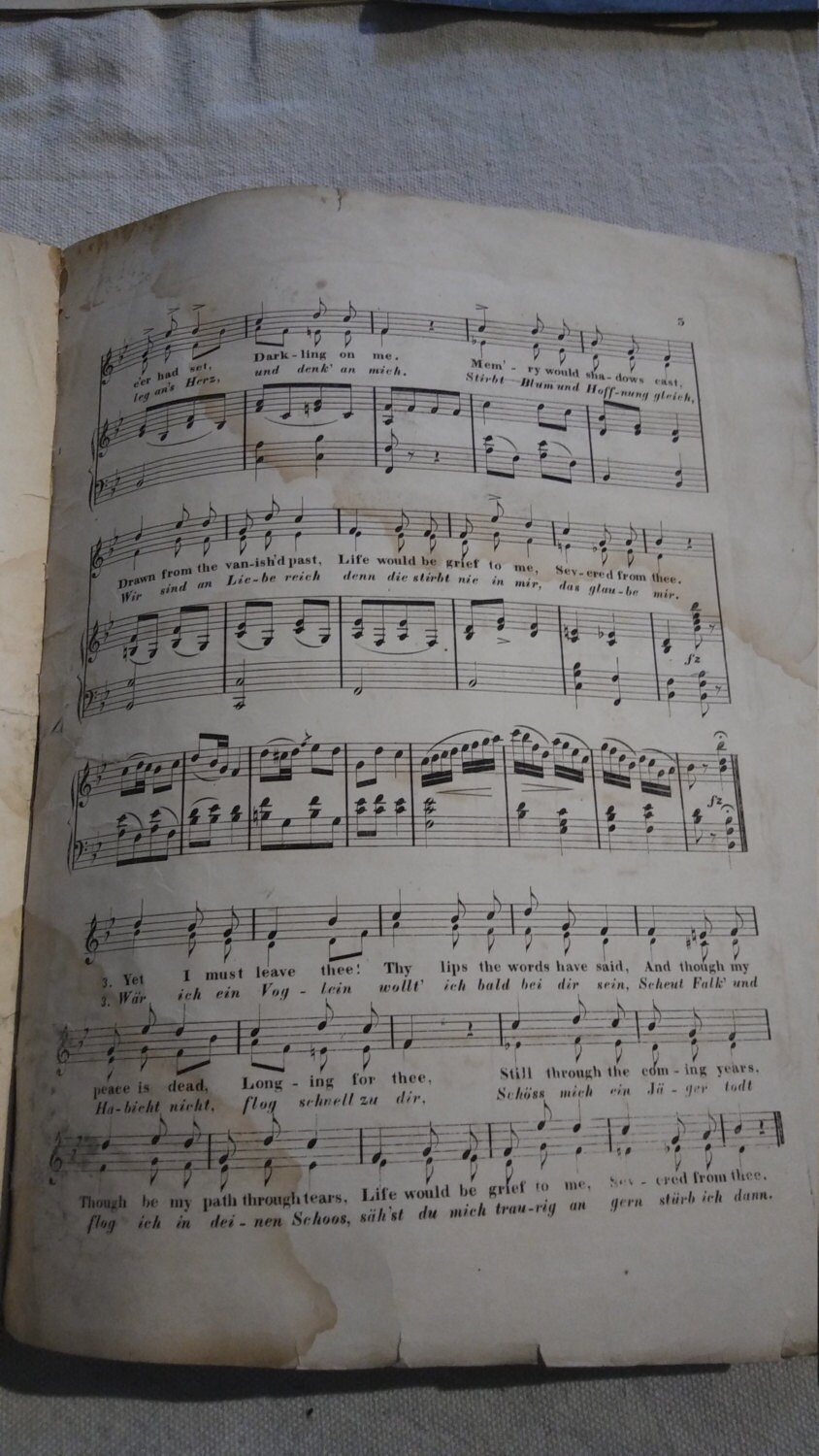 1840s American Colonial Sheet Music - Etsy