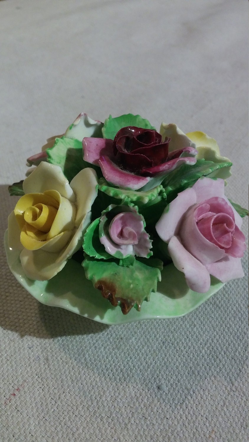 Denton English Bone China Mini Flower Arrangement - Etsy